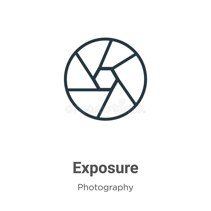 Exposure Outline Vector Icon. Thin Line Black Exposure Icon, Flat ...