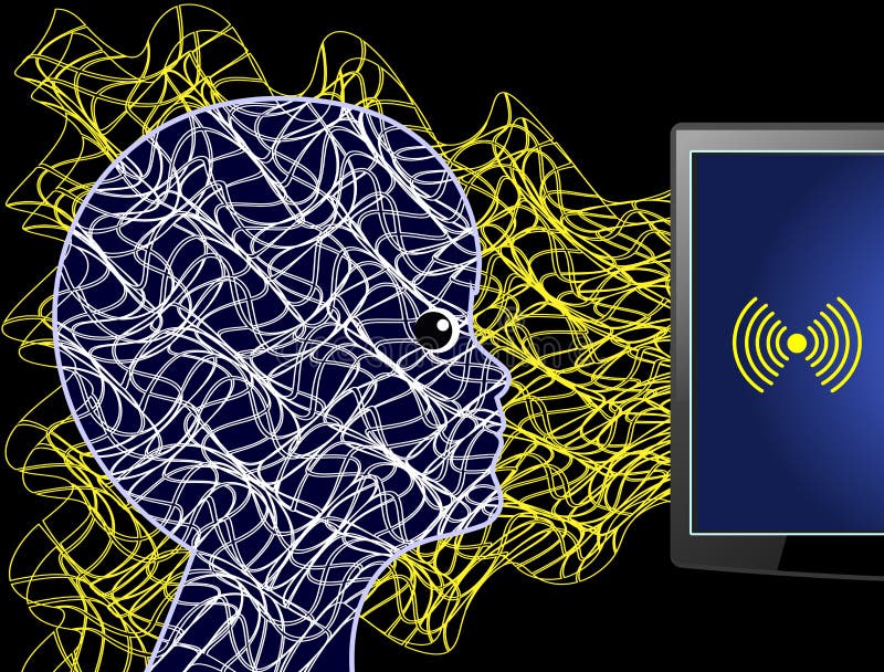 Exposure To Computer Radiation Stock Illustration - Illustration of ...