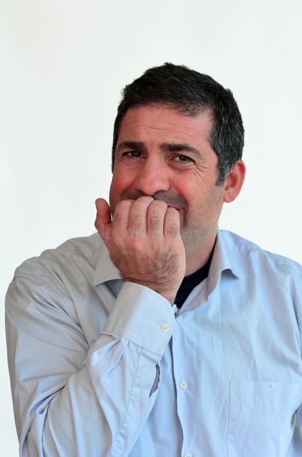 Cara asustada del hombre foto de archivo. Imagen de gente - 87375260