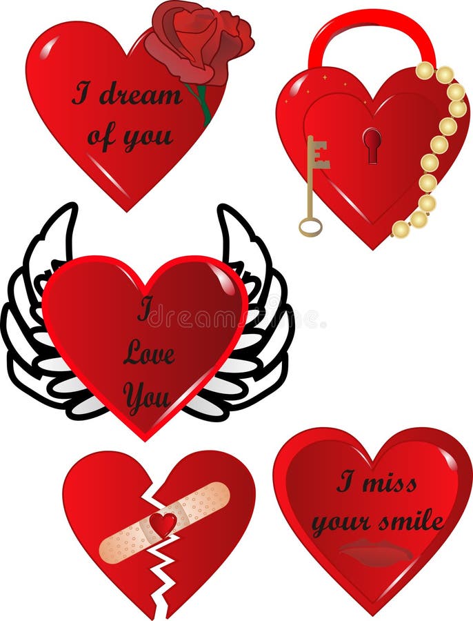 Expresiones del corazón ilustración del vector. Ilustración de ...