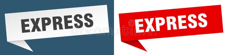 Express Banner Template. Express Ribbon Label Stock Vector ...