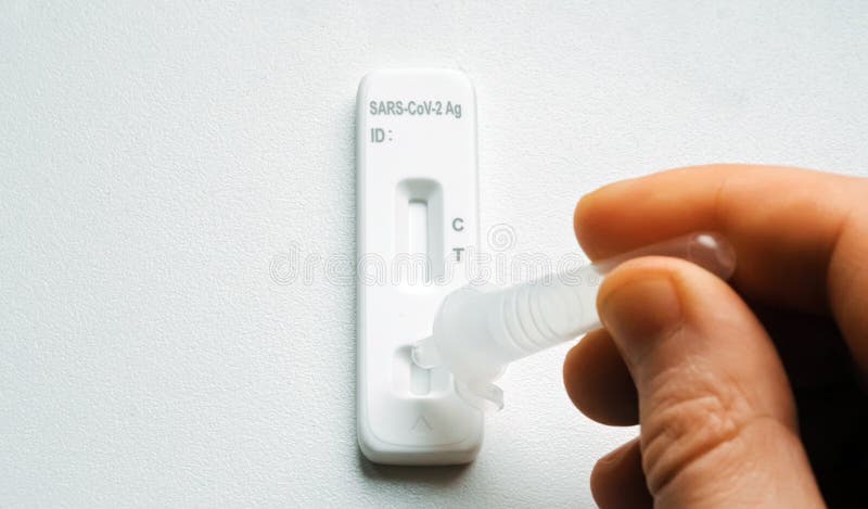 Express COVID-19 test kit stock image. Image of care - 248151587