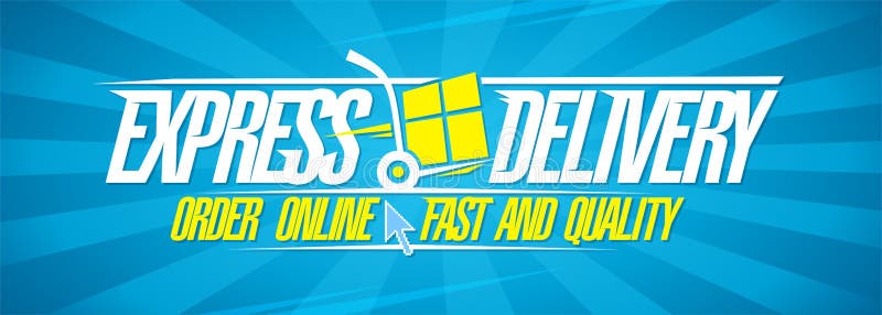 Express Delivery Banner Design Stock Vector - Illustration of icon ...