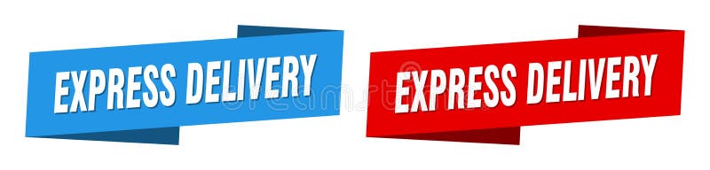 Express Delivery Banner. Express Delivery Ribbon Label Sign Set Stock ...