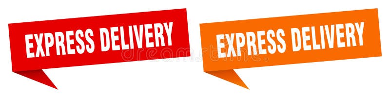 Sticker, Label Express Delivery. Timer and Express Delivery Stock ...