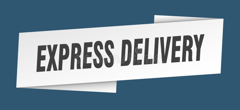 Express Delivery Banner Template. Express Delivery Ribbon Label Stock ...