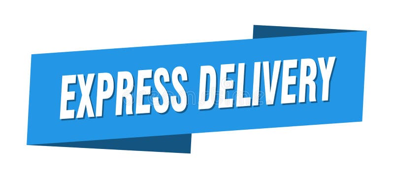 Express Delivery Banner Template. Express Delivery Ribbon Label Stock ...