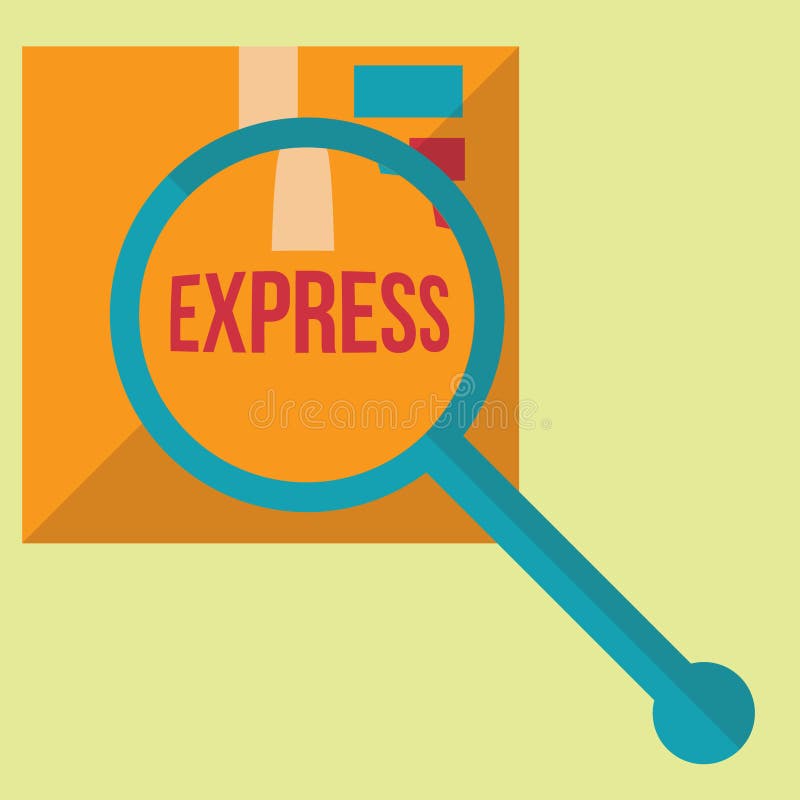 Express Delivery Box. Vector Illustration Decorative Design Stock ...