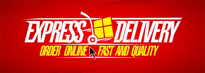 Express Delivery Fast and Quality Stock Vector - Illustration of logo ...