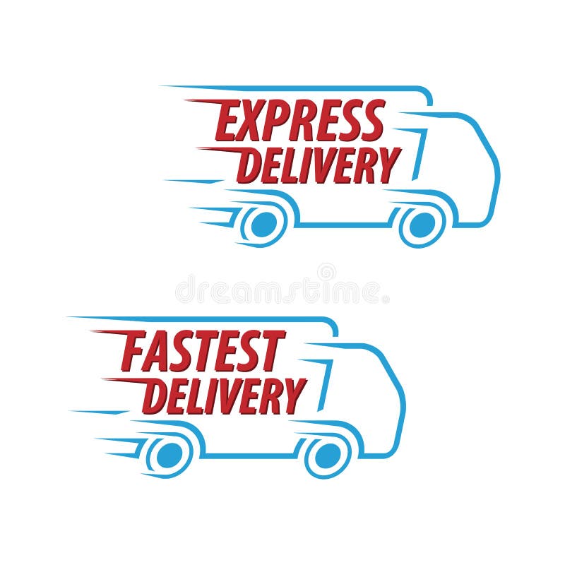 Express Delivery, Fastest Delivery Vector ICon Set. Stock Illustration ...