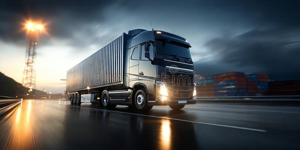 Express Delivery and Global Logistics Using Container Trucks for Efficient Shipping Solutions ...