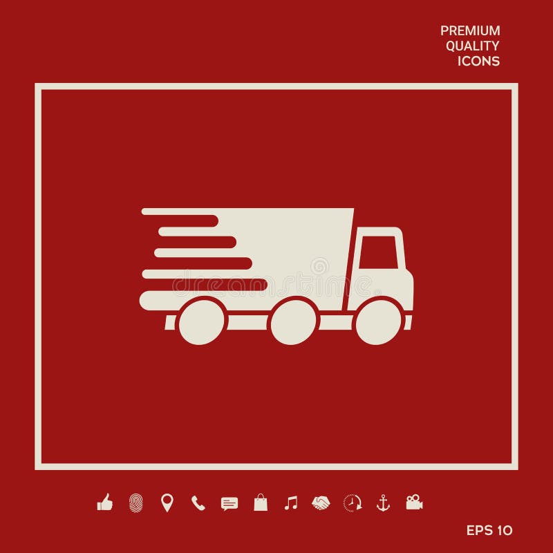 Express Delivery Icon. Delivery Car. Graphic Elements for Your Design ...