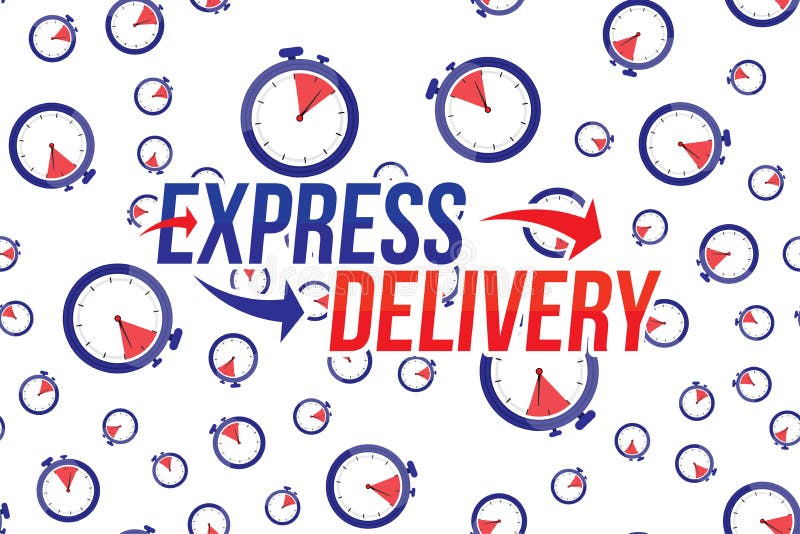 Express Timer Delivery Icons - Vector Illustrations Isolated on ...