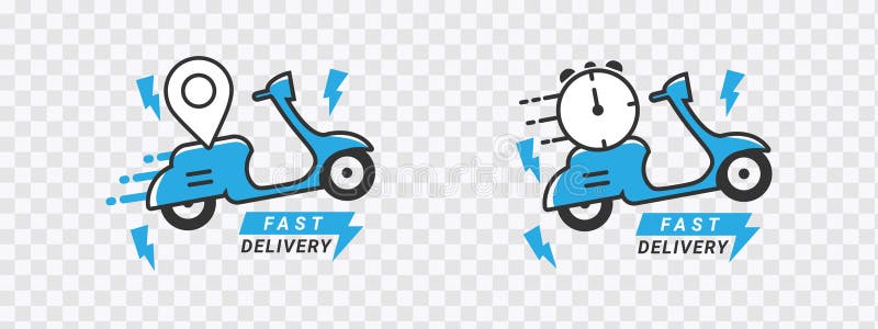 "Express Delivery Icon Set: Line Style Vector Illustrations for Fast ...