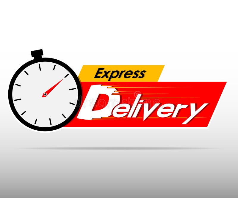 Express Timer Delivery Icons - Vector Illustrations Isolated on ...