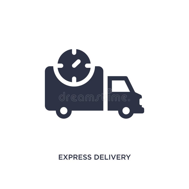 Fast Delivery Icon on White Background. Simple Element Illustration ...