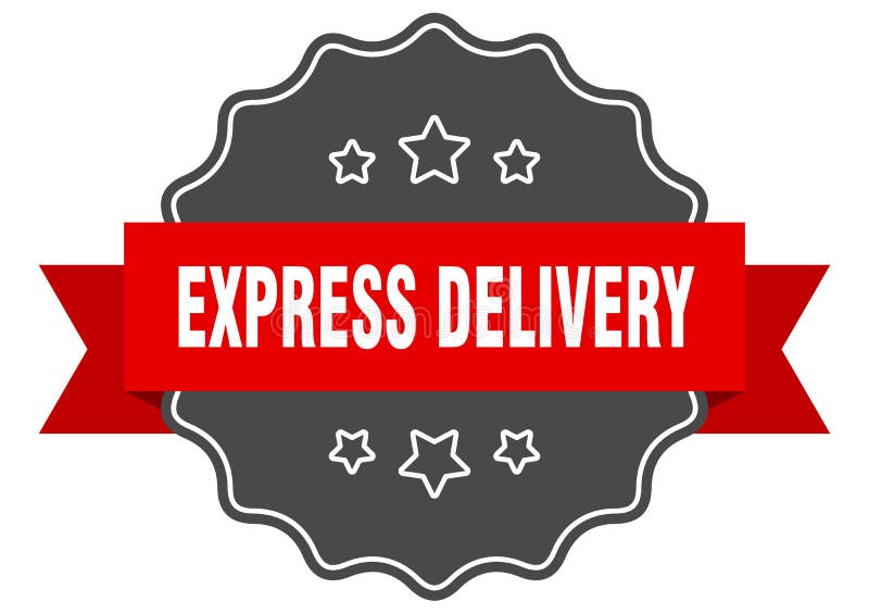 Sticker, Label Express Delivery. Timer and Express Delivery Stock ...
