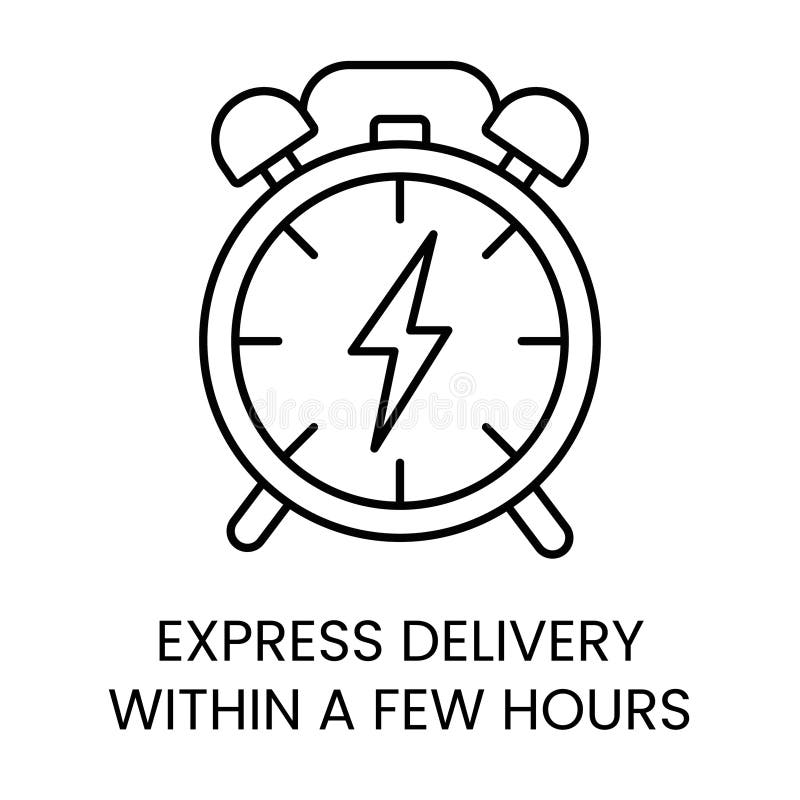 Express Delivery Line Vector Icon with Editable Stroke Stock Vector ...