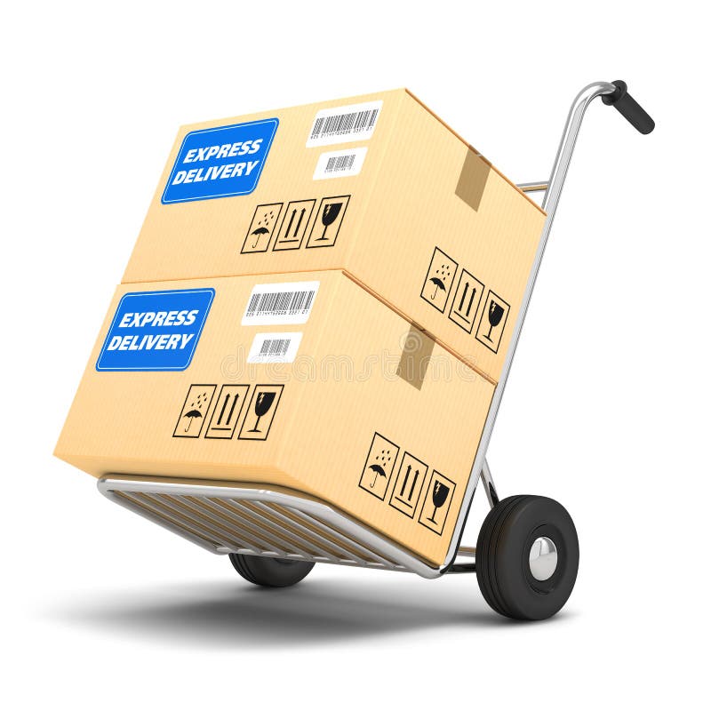 Courier delivery man stock illustration. Illustration of background ...