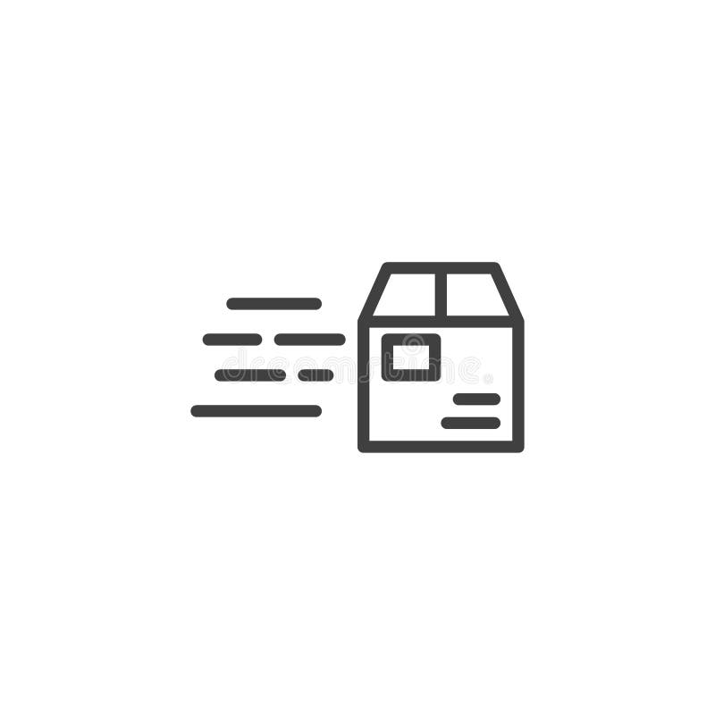 Parcel box line icon stock vector. Illustration of pictogram - 105752241