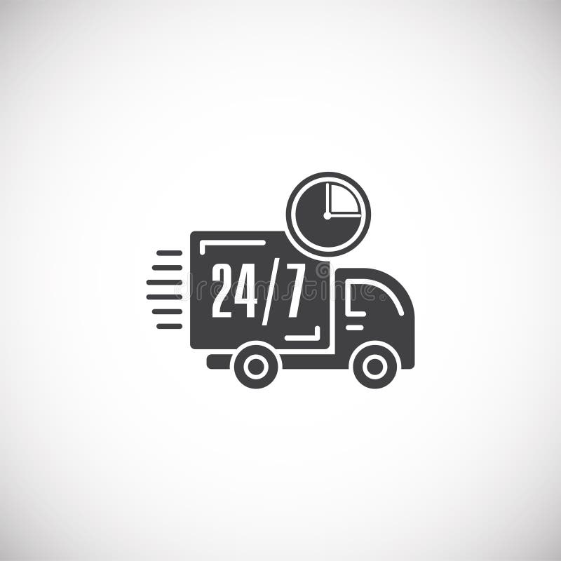 Express Delivery Related Icon on Background for Graphic and Web Design ...