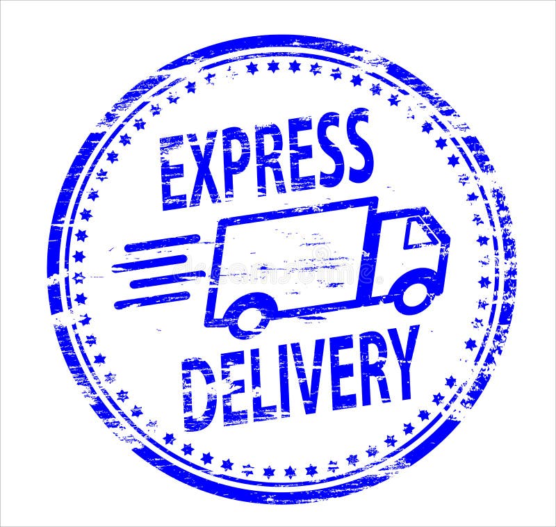 Express Delivery Rubber Stamp Stock Vector - Illustration of label ...