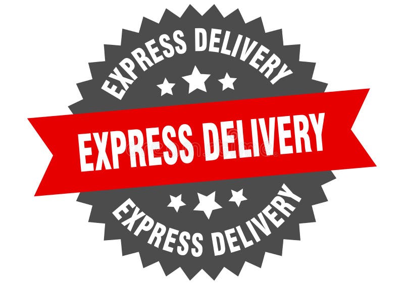 Express Delivery Sign. Express Delivery Circular Band Label. Express ...