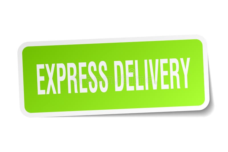 Express Delivery Square Sticker Stock Vector - Illustration of label ...