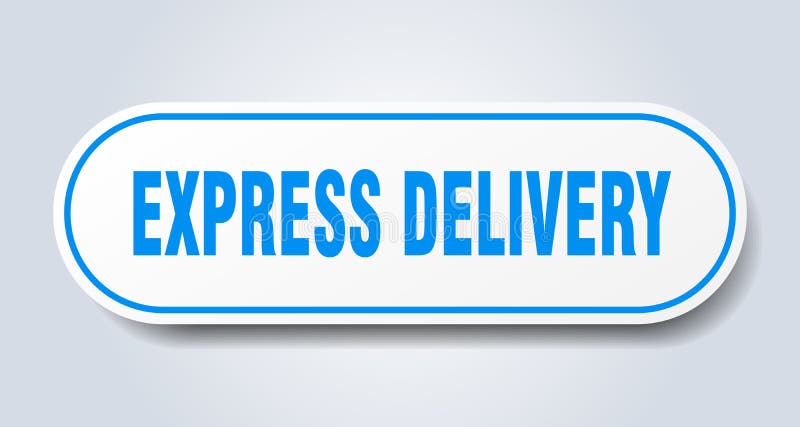 Express delivery sticker. stock vector. Illustration of sign - 197151707
