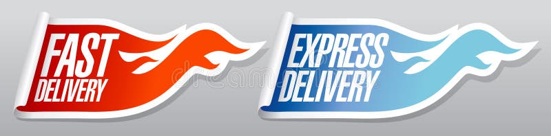 Express Delivery Service Logo with Transport Car , Box , Arrow Circle ...