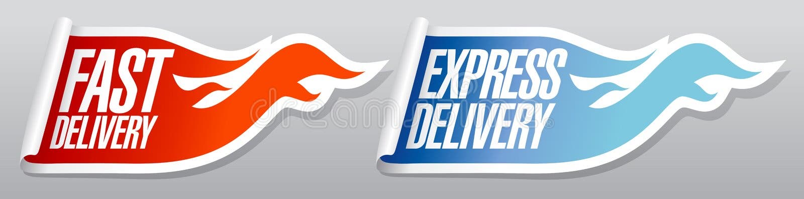Express and Fast Delivery Symbols. Stock Vector - Illustration of ...
