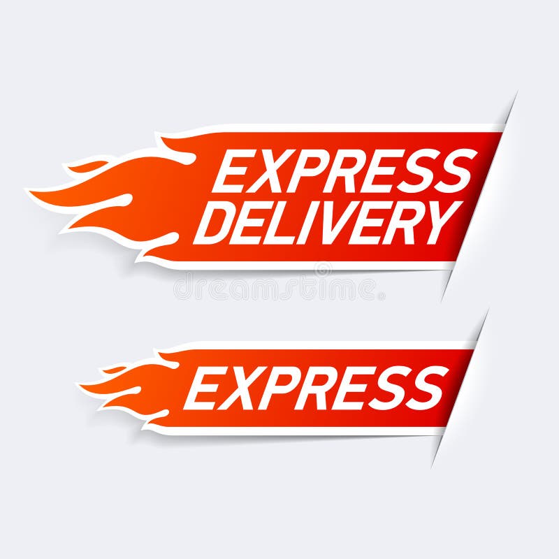 Express Delivery Service Logo with Transport Car , Box , Arrow Circle ...