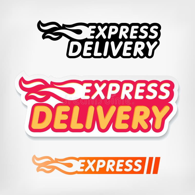 Express Delivery Symbols. Vector Stock Illustration - Illustration of ...
