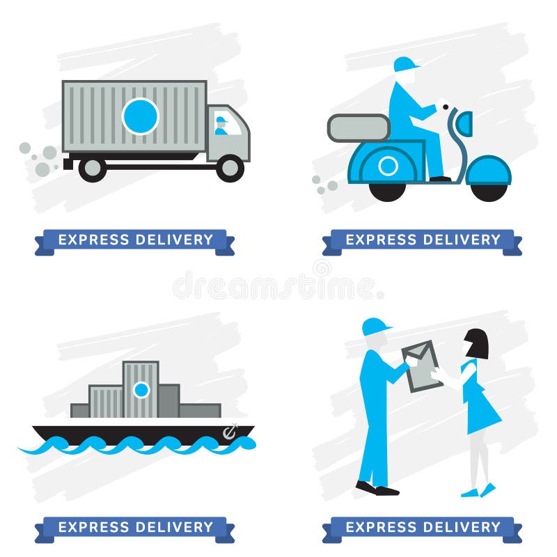 Express Delivery Symbols. Vector Illustration. Stock Vector ...