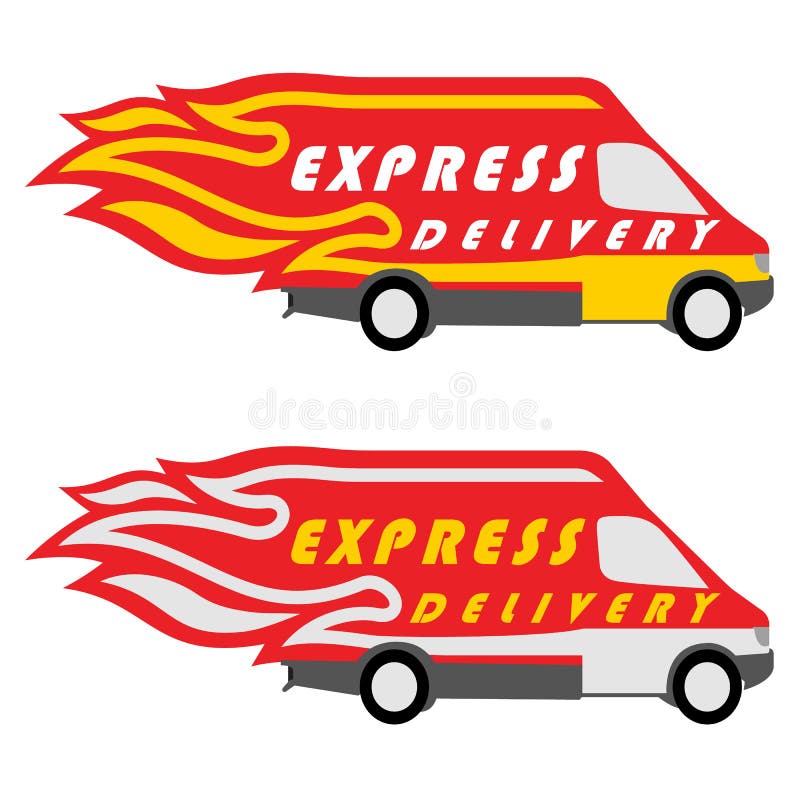 Express and Fast Delivery Symbols. Stock Vector - Illustration of ...