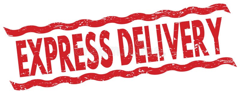 EXPRESS DELIVERY Text on Red Lines Stamp Sign Stock Illustration ...