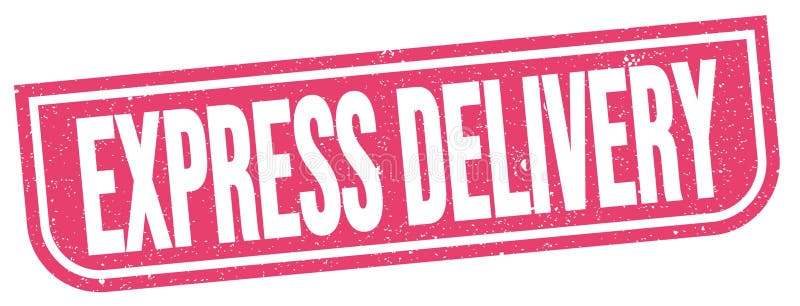 EXPRESS DELIVERY Text Written on Pink Stamp Sign Stock Illustration ...
