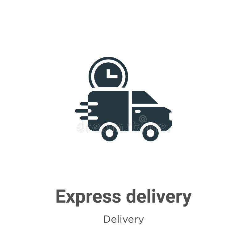 Delivery by Car Vector Icon on White Background. Flat Vector Delivery ...