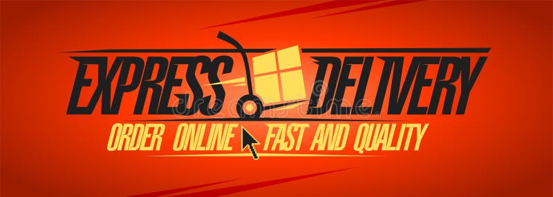 Express Delivery Web Banner Design, Horizontal Stock Vector ...