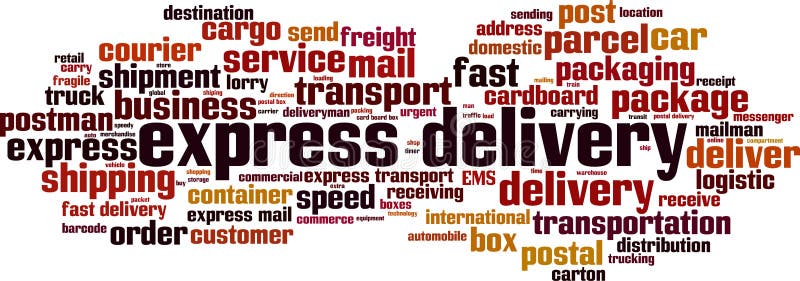 Delivery word cloud stock vector. Illustration of logistics - 184658958