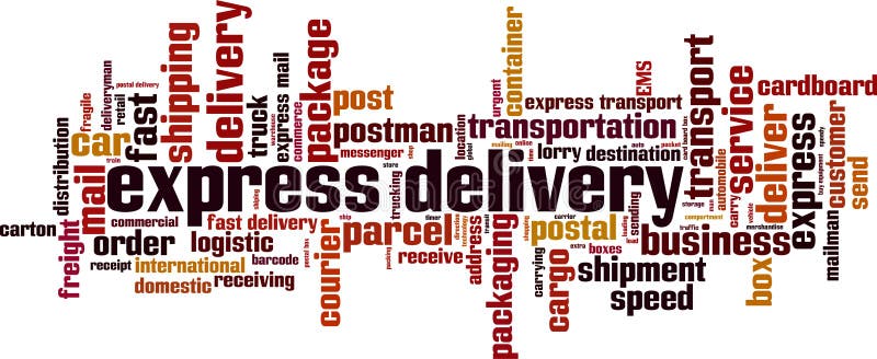 Express Delivery Word Cloud Stock Illustration - Illustration of ...