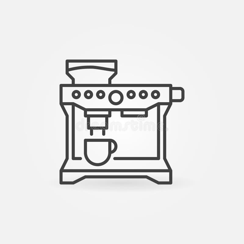 Express Espresso Machine Outline Vector Concept Icon Stock Vector ...