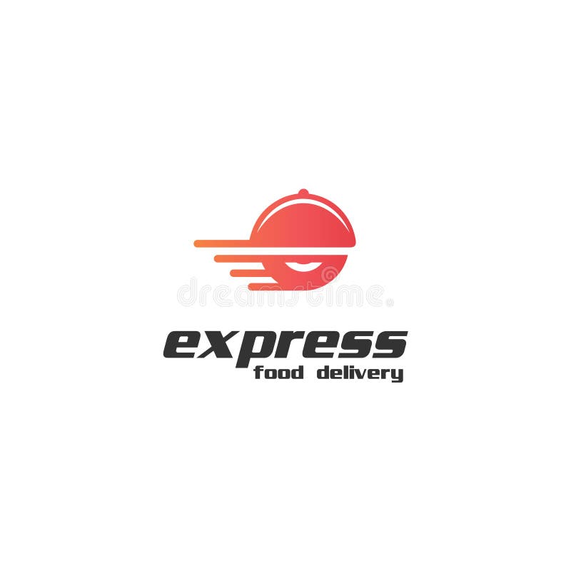 Express food delivery logo stock illustration. Illustration of isolated ...