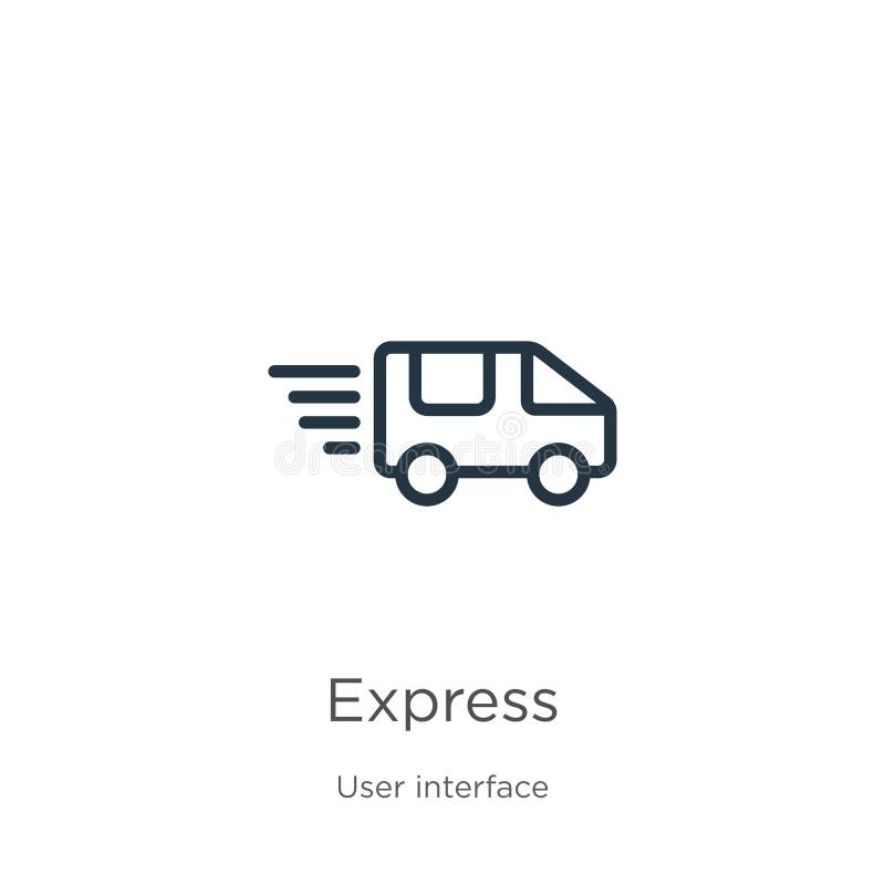 Express Vector Icon in 6 Different Modern Styles. Black, Two Colored ...