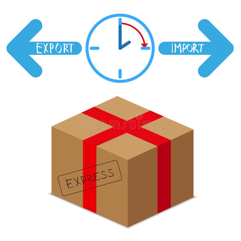 Express Import Express Package Stock Illustration - Illustration of ...