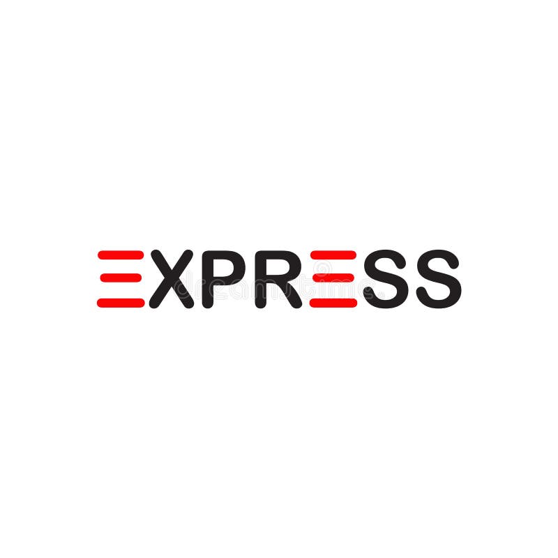 Express Logistic Text Logo Design Template Stock Vector - Illustration ...