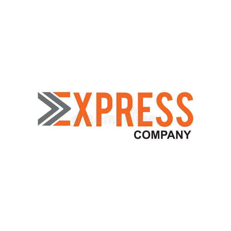 Express Logistic Text Logo Design Template Stock Vector - Illustration ...