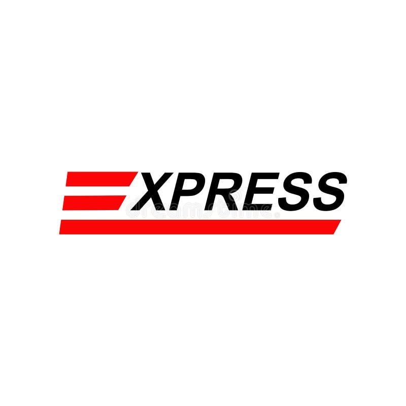 Express Logistic Text Logo Design Template Stock Vector - Illustration ...