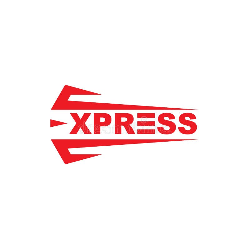 Express Logistic Text Logo Design Template Stock Vector - Illustration ...