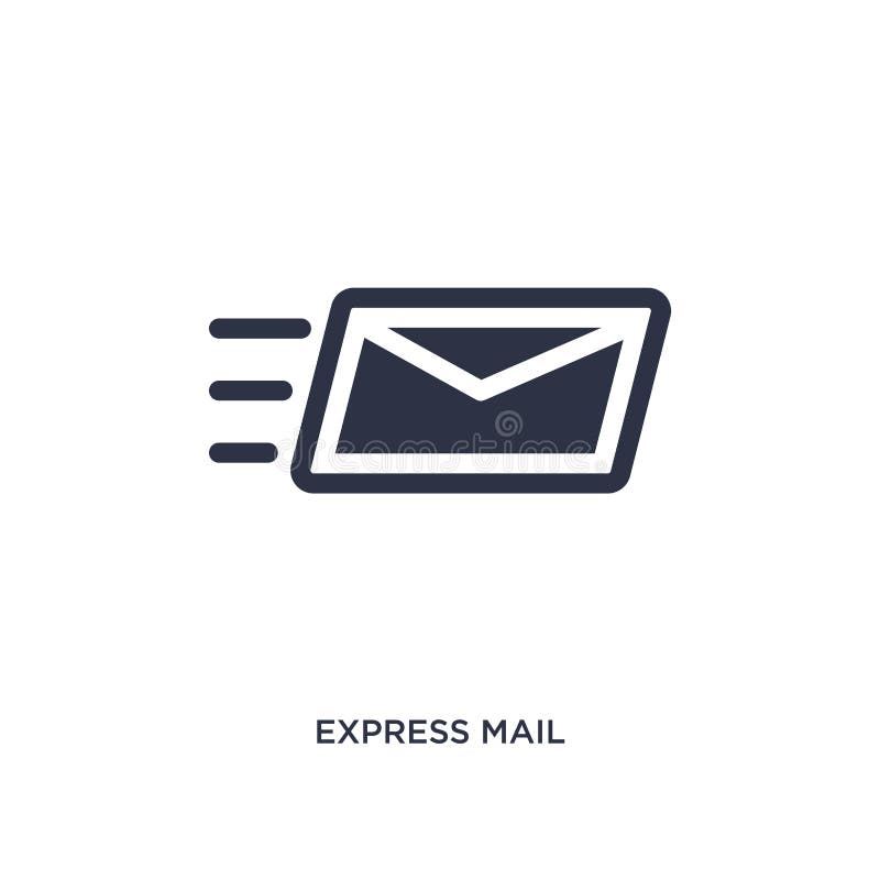 Express Mail Icon on White Background. Simple Element Illustration from ...